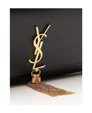 Saint Laurent Medium Monogram Kate Shoulder Bag - Black