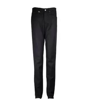 Zegna Navy Blue Logo Casual Pants - Black