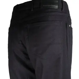 Zegna Navy Blue Logo Casual Pants - Black