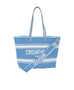 CRISATHENA Large Tote Bag With Double Handles And Detachable Shoulder Strap