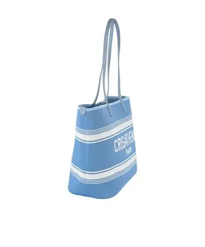 CRISATHENA Large Tote Bag With Double Handles And Detachable Shoulder Strap