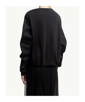 Moncler Gathered Sleeve Crewneck Sweatshirt