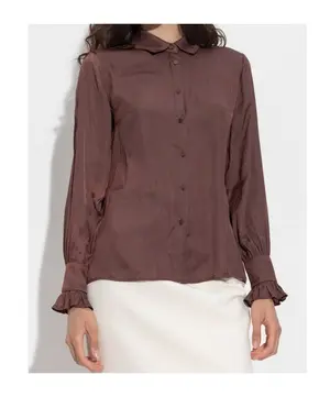 Zadig&Voltaire Thely" Shirt With Ruffled Cuffs - Brown