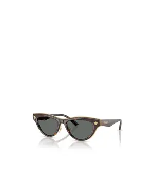 Versace Cat Eye Sunglasses With Temple Logos