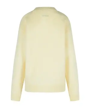 LANVIN Striped Brushed Crewneck Jumper