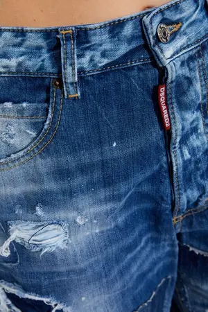 Dsquared2 Distressed Straight-leg Jeans - Blue