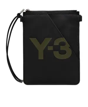 Y3 Logo Print Shoulder Bag - Black