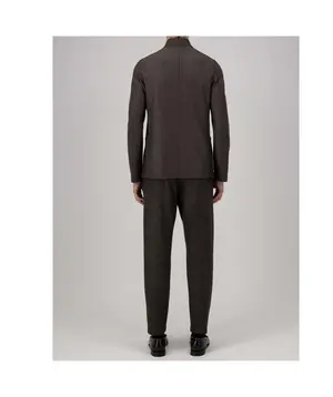 Harris Wharf London Nehru Jacket - Graphite Color