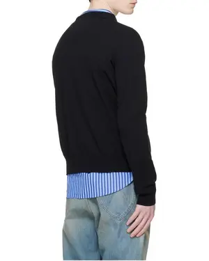 VIVIENNE WESTWOOD Orb Logo Fine Knit Sweater - Black