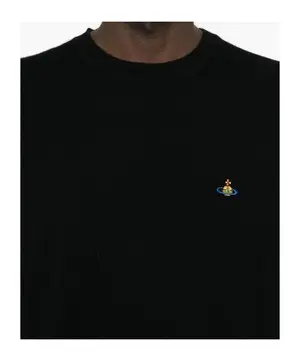 VIVIENNE WESTWOOD Orb Logo Fine Knit Sweater - Black