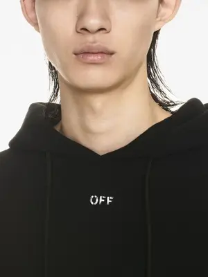 Off-White Logo Printed Drawstring Hoodie