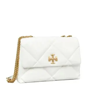 Tory Burch Kira Diamond Quilt Convertible Shoulder Bag - White