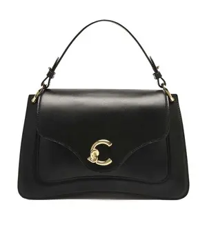 COCCINELLE C-me Foldover Top Medium Tote Bag - Black