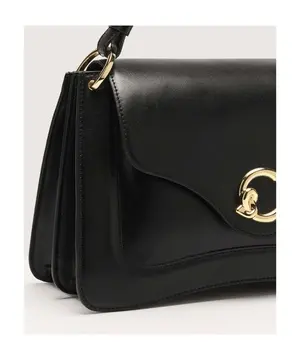 COCCINELLE C-me Foldover Top Medium Tote Bag - Black