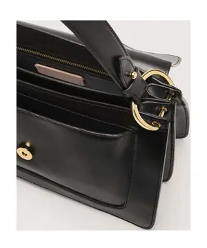 COCCINELLE C-me Foldover Top Medium Tote Bag - Black
