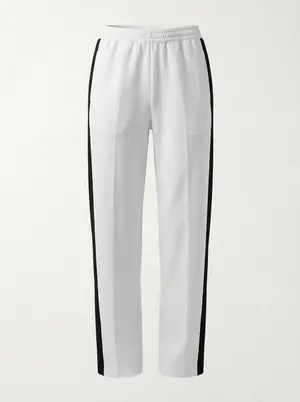 Women's Black White Striped Leggings