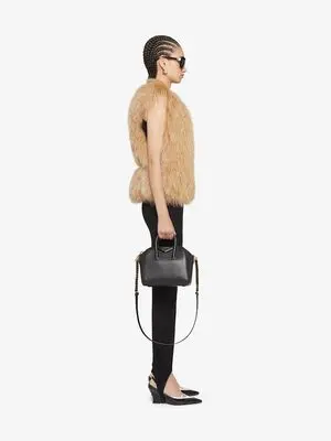Givenchy Fur Sleeveless Jacket