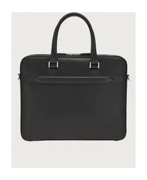 FERRAGAMO Gancini Logo Plaque Zipped Tote Bag