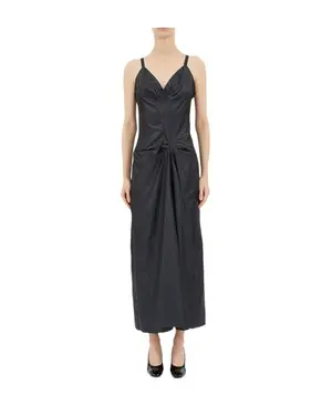 MAISON MARGIELA Ruched Sweetheart Neck Midi Dress