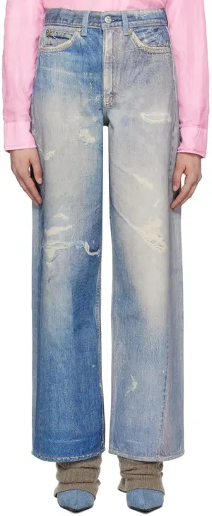 Our Legacy Full Cut Distressed Jeans - Gray