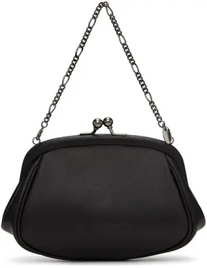 Yohji Yamamoto Clasp Leather Shoulder Bag