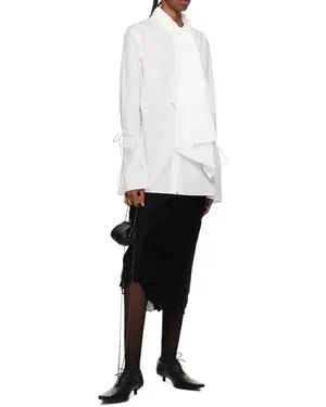 Yohji Yamamoto Clasp Leather Shoulder Bag