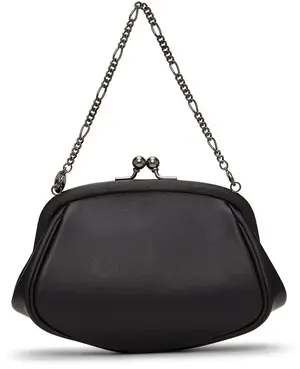 Yohji Yamamoto Clasp Leather Shoulder Bag