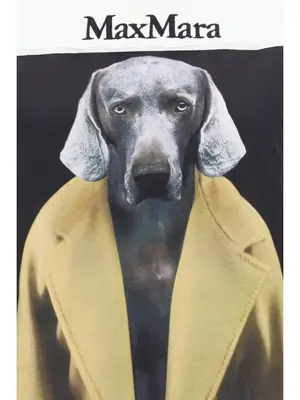 Max Mara Logo And Dog Print Crewneck Sweatshirt - Ivory