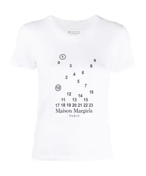 MAISON MARGIELA Logo Print Crewneck T-shirt - White