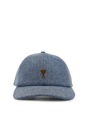 Ami Logo Embroidered Baseball Cap - Gray