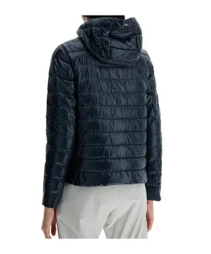 Herno Quilted Hooded Drawstring Puffer Jacket - Blue