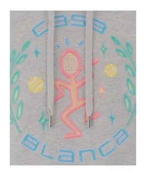 Casablanca Printed Logo Drawstring Hoodie
