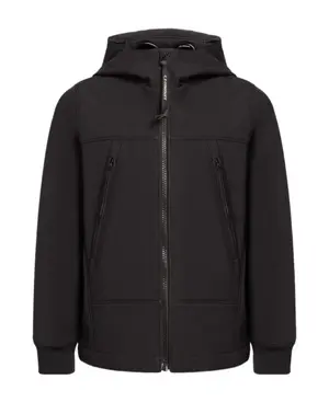 C.P. COMPANY Long-sleeved Zip-up Jacket With Hood - Black