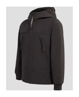 C.P. COMPANY Long-sleeved Zip-up Jacket With Hood - Black