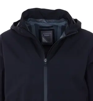 Herno Zip-up Hooded Jacket With Zipper Pocket - Black