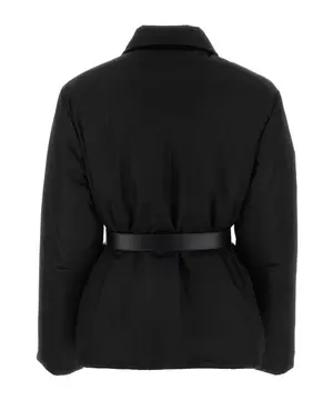 Prada Logo Plaque Belted Jacket