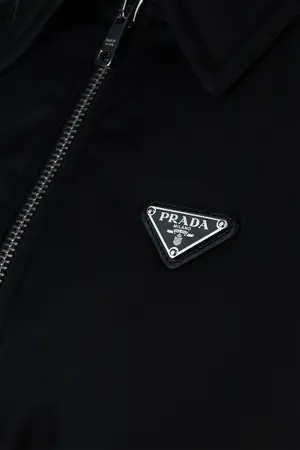 Prada Logo Plaque Belted Jacket