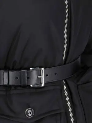 Prada Logo Plaque Belted Jacket