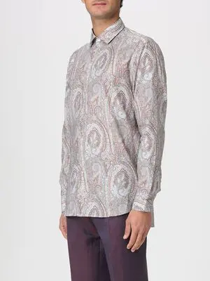 Etro Floral Paisley Long-sleeved Shirt - Gray