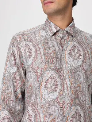 Etro Floral Paisley Long-sleeved Shirt - Gray