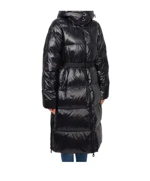 Duvetica Long Down Jacket With Hood And Belt