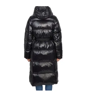Duvetica Long Down Jacket With Hood And Belt