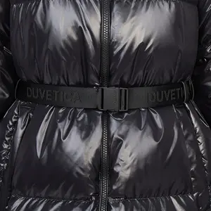 Duvetica Long Down Jacket With Hood And Belt
