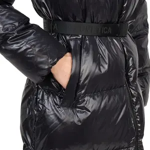 Duvetica Long Down Jacket With Hood And Belt
