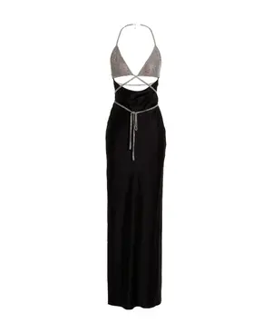 Alexander Wang Halterneck Embellished Gown - Black