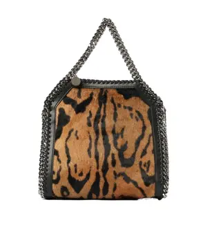 Stella McCartney Mini Falabella Printed Chained Tote Bag - Black