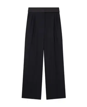 Stella McCartney Wide-leg Satin Belt Tuxedo Trousers