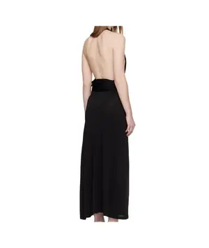 AYA MUSE Zirra V-neck Midi Dress - Black