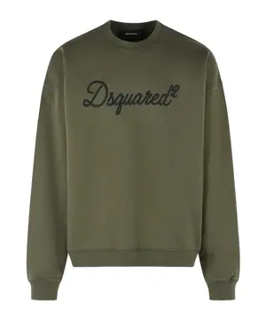 Dsquared2 Signature Relaxed Fit Crewneck Sweatshirt - Green