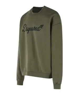 Dsquared2 Signature Relaxed Fit Crewneck Sweatshirt - Green